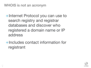 What is WHOIS? | PDF