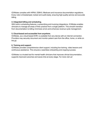 ICANotes is the leading behavioral health EHR designed for clinicians.pdf