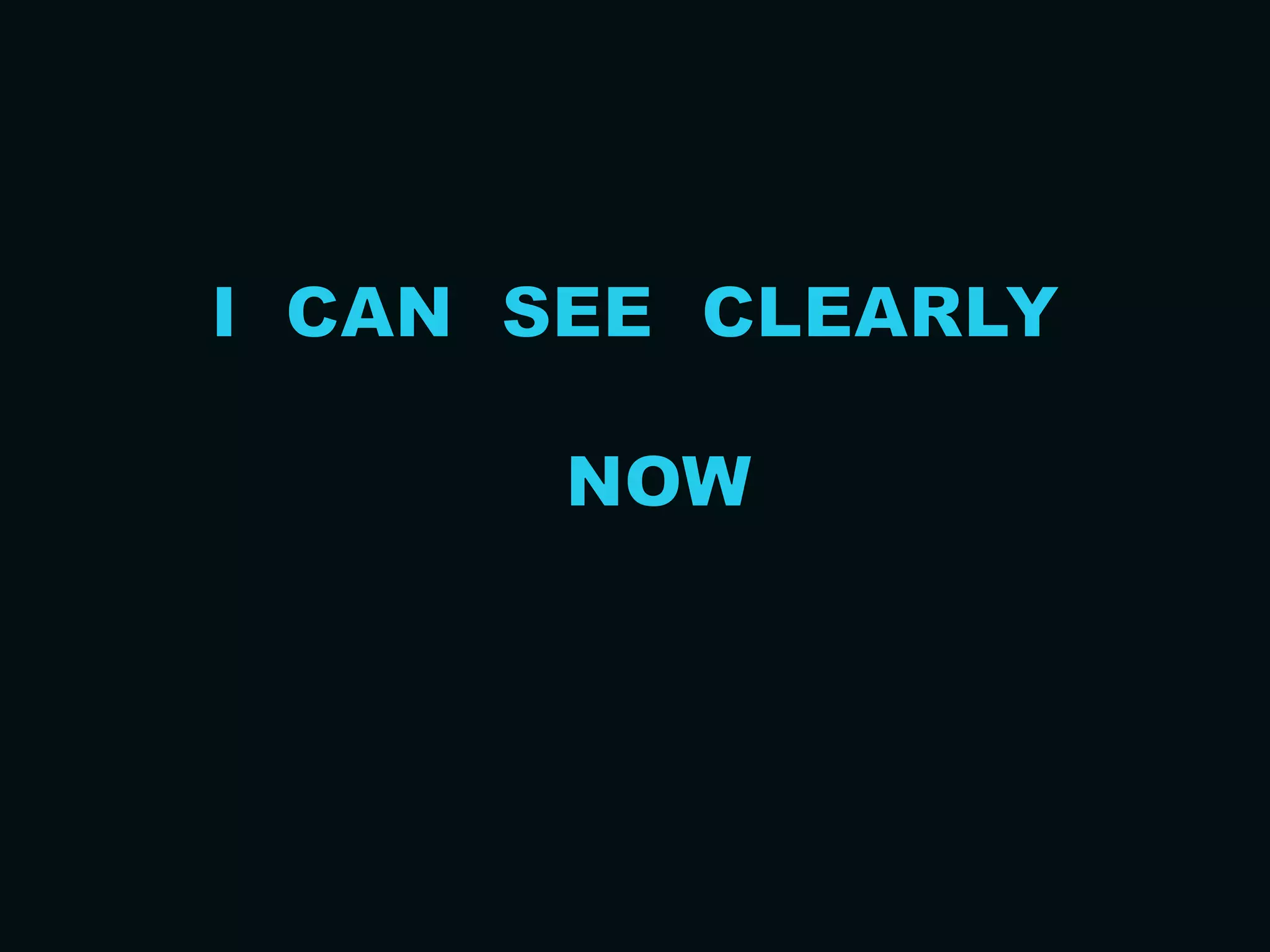 I can see clearly now | PPTX