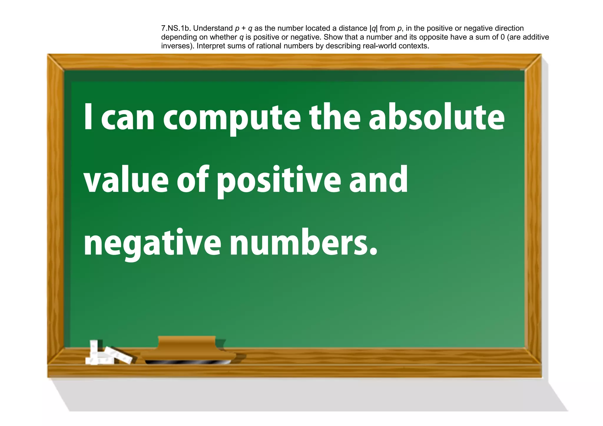 I can statements 7th grade cc math - ns | PPT
