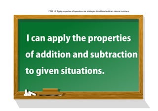 I can statements 7th grade cc math - ns | PPT