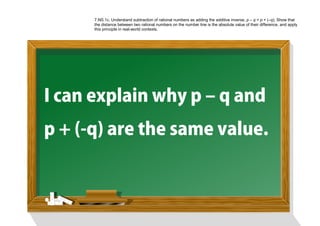 I can statements 7th grade cc math - ns | PPT