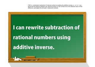 I can statements 7th grade cc math - ns | PPT