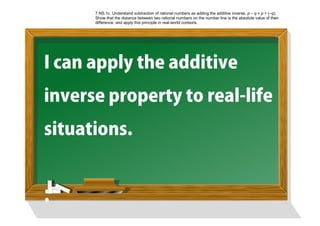 I can statements 7th grade cc math - ns | PPT