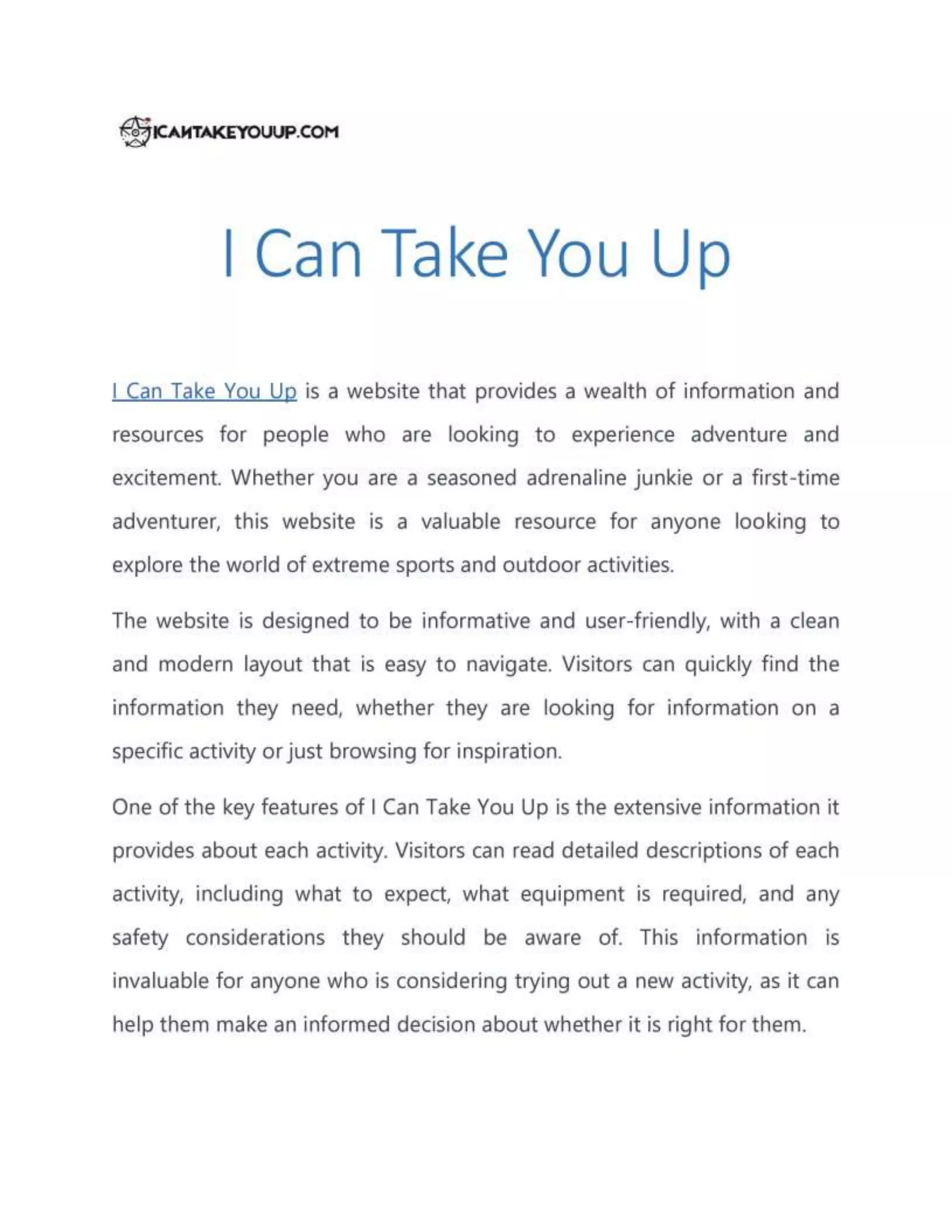 I Can Take You Up.ppt