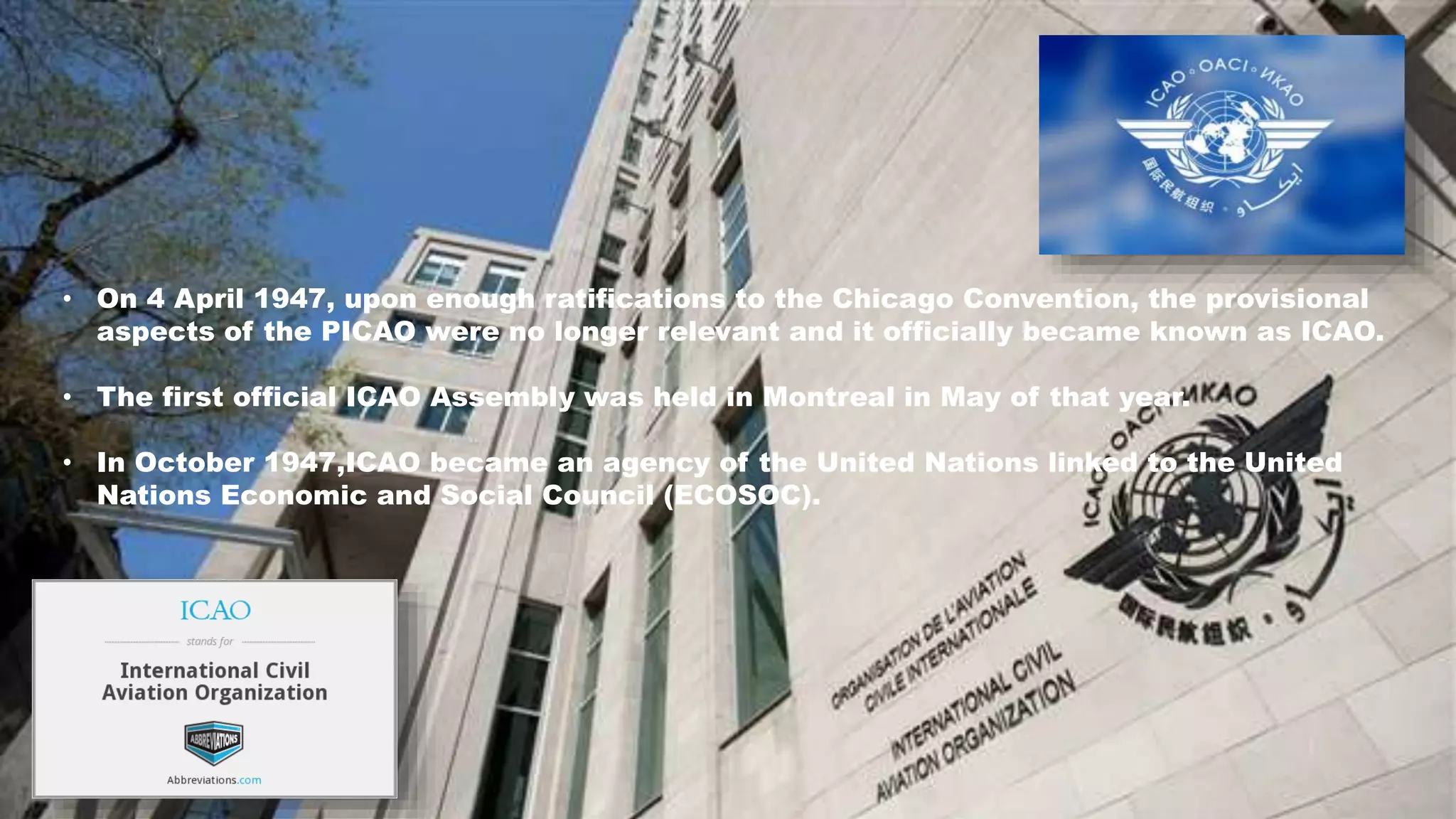 101 of International Civil Aviation Organizations (ICAO) | PPT | Free ...