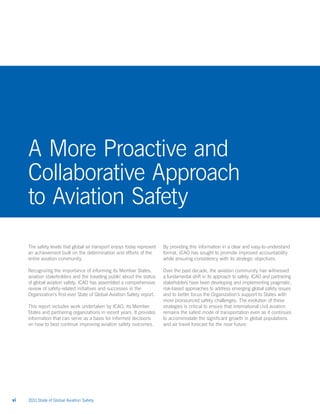 ICAO - State of Global aviation Safety 2011 | PDF