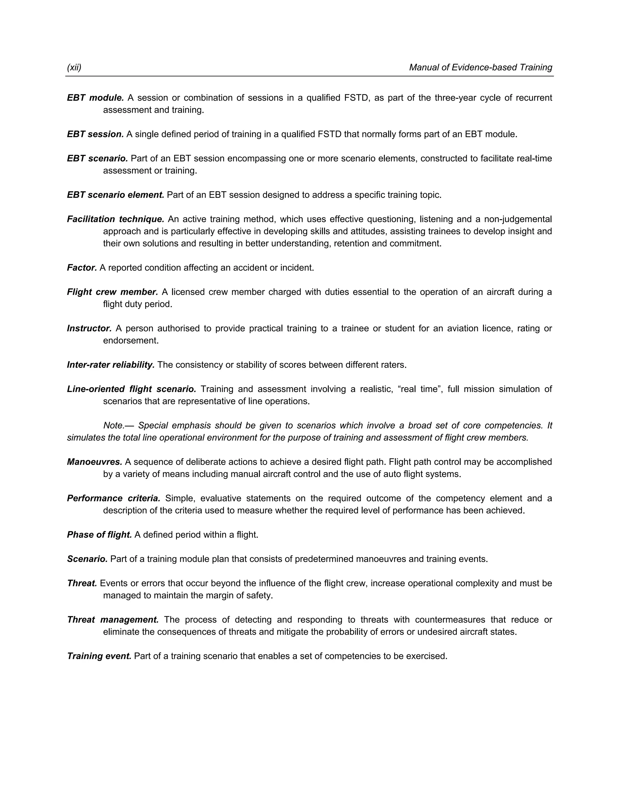 Icao doc 9995 manual of evidence based training | PDF