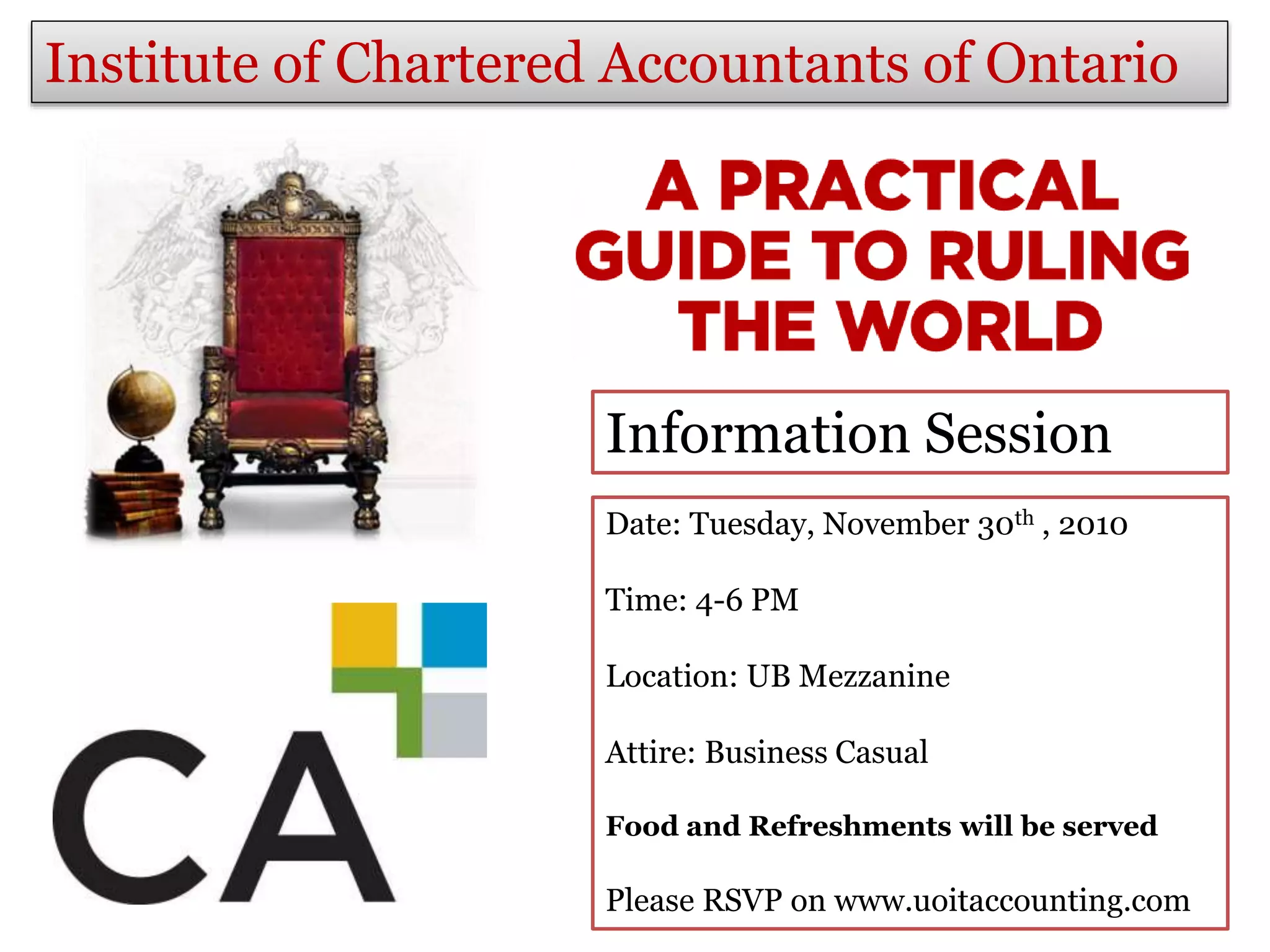 Icao information session | PPTX