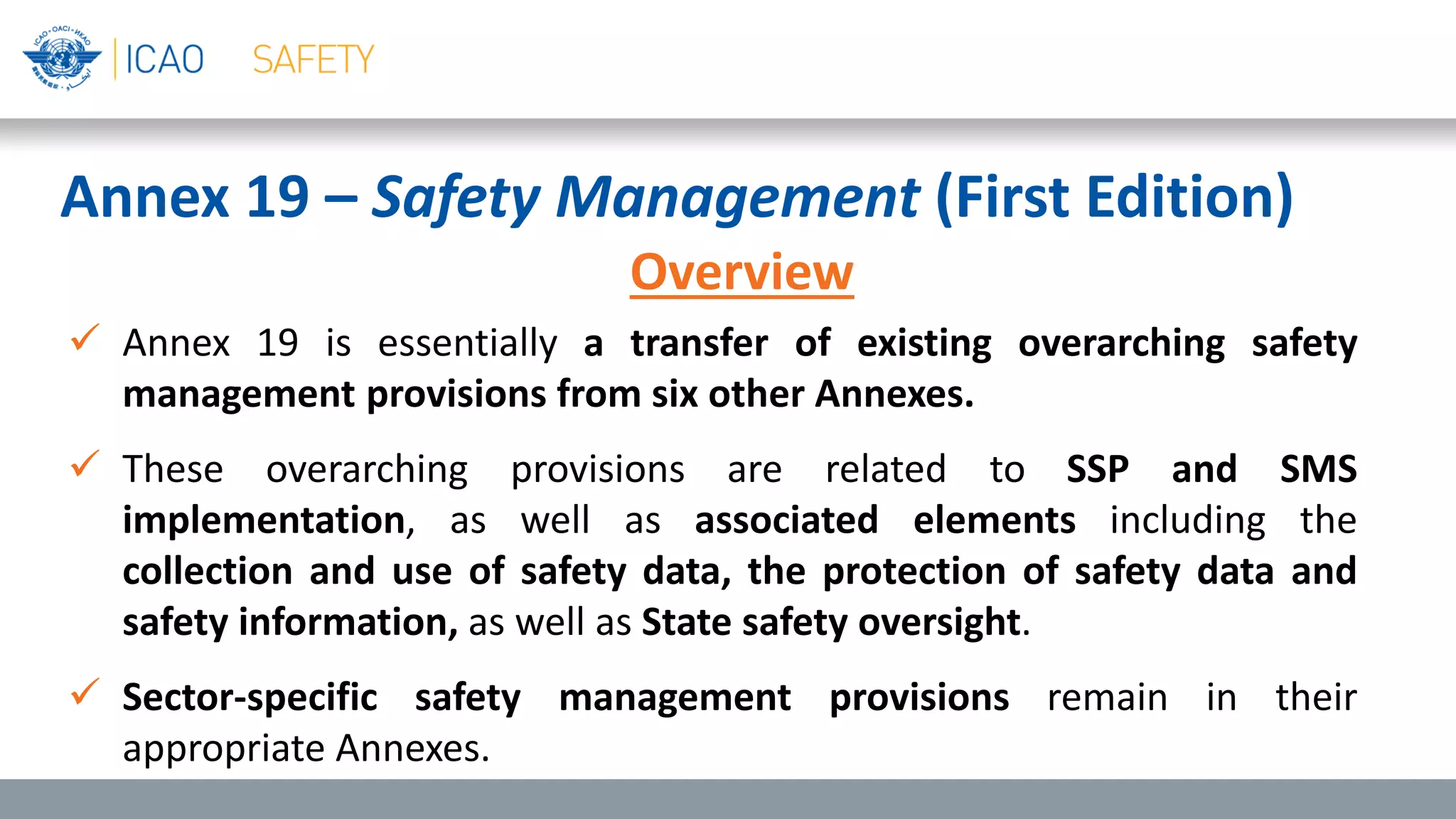 ICAO Safety Management SARPs - Development and Evolution | PDF