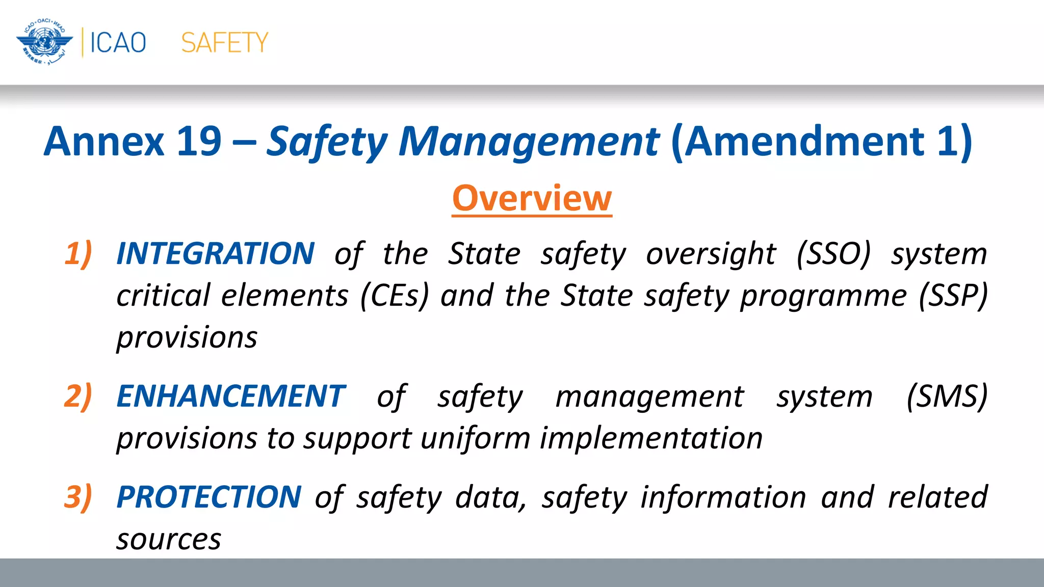 ICAO Safety Management SARPs - Development and Evolution | PDF