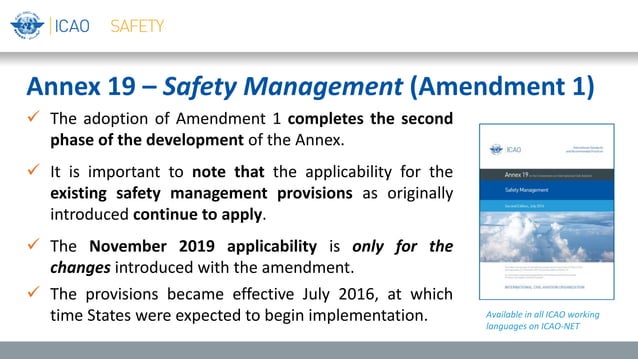 ICAO Safety Management SARPs - Development and Evolution | PDF ...