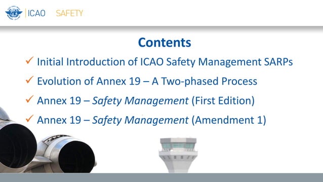 ICAO Safety Management SARPs - Development and Evolution | PDF ...
