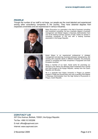 iCap Investment | PDF | Management Consulting Industry | Industries