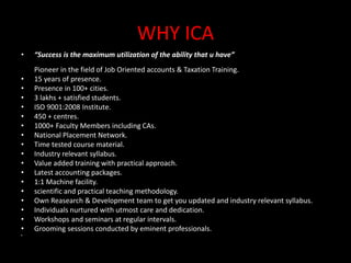 ICA Job Guarantee| Institute of accounting |Institute of computer ...