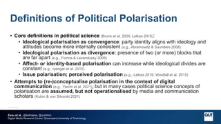 Destructive Political Polarisation in the Context of Digital ...