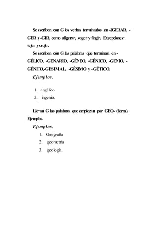 Proyecto (las reglas ortográficas ) | DOCX