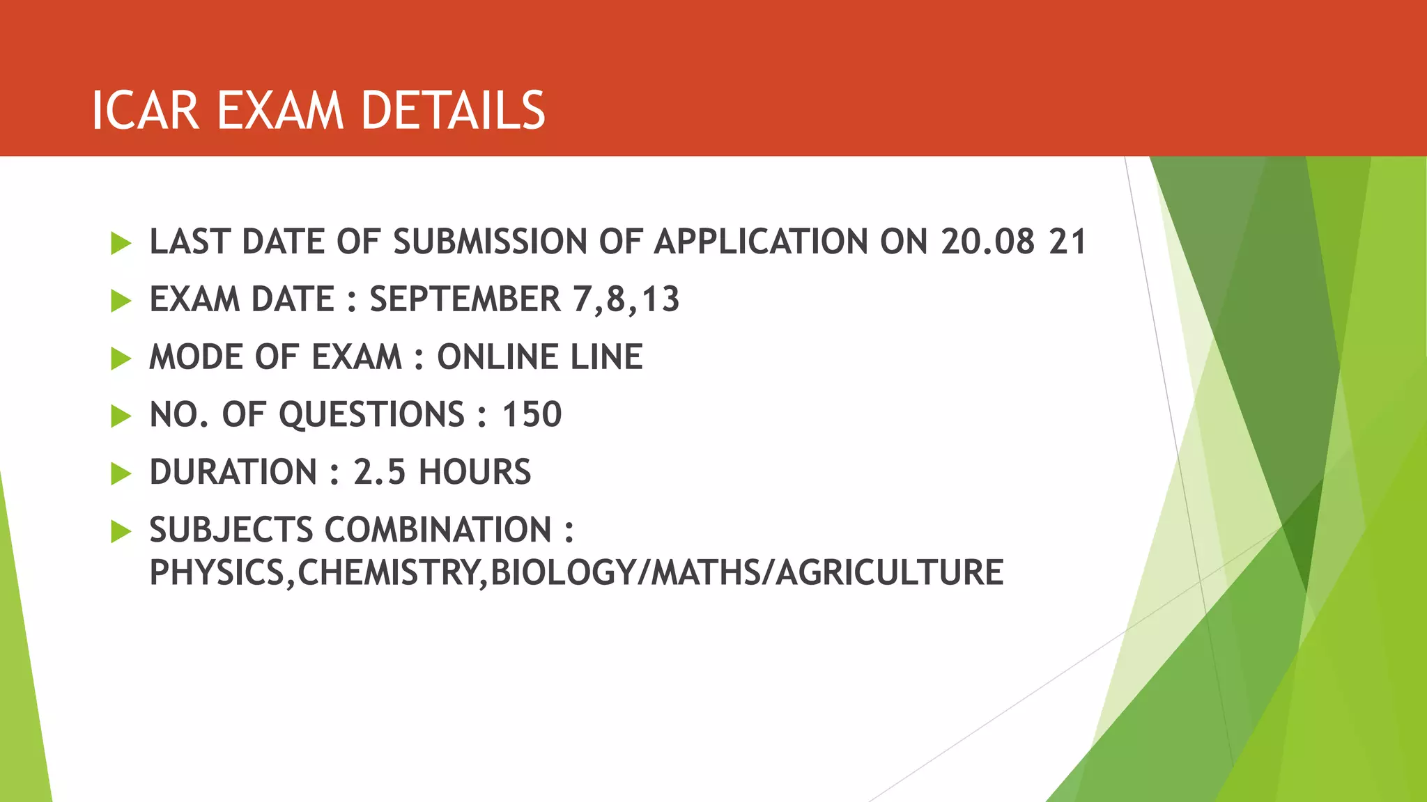 ICAR ADMISSION GUIDANCE | PPT