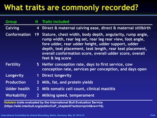 Phenotypes for novel functional traits of dairy cattle | PPTX