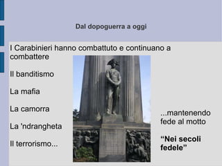 I carabinieri e la storia d'italia | PPT