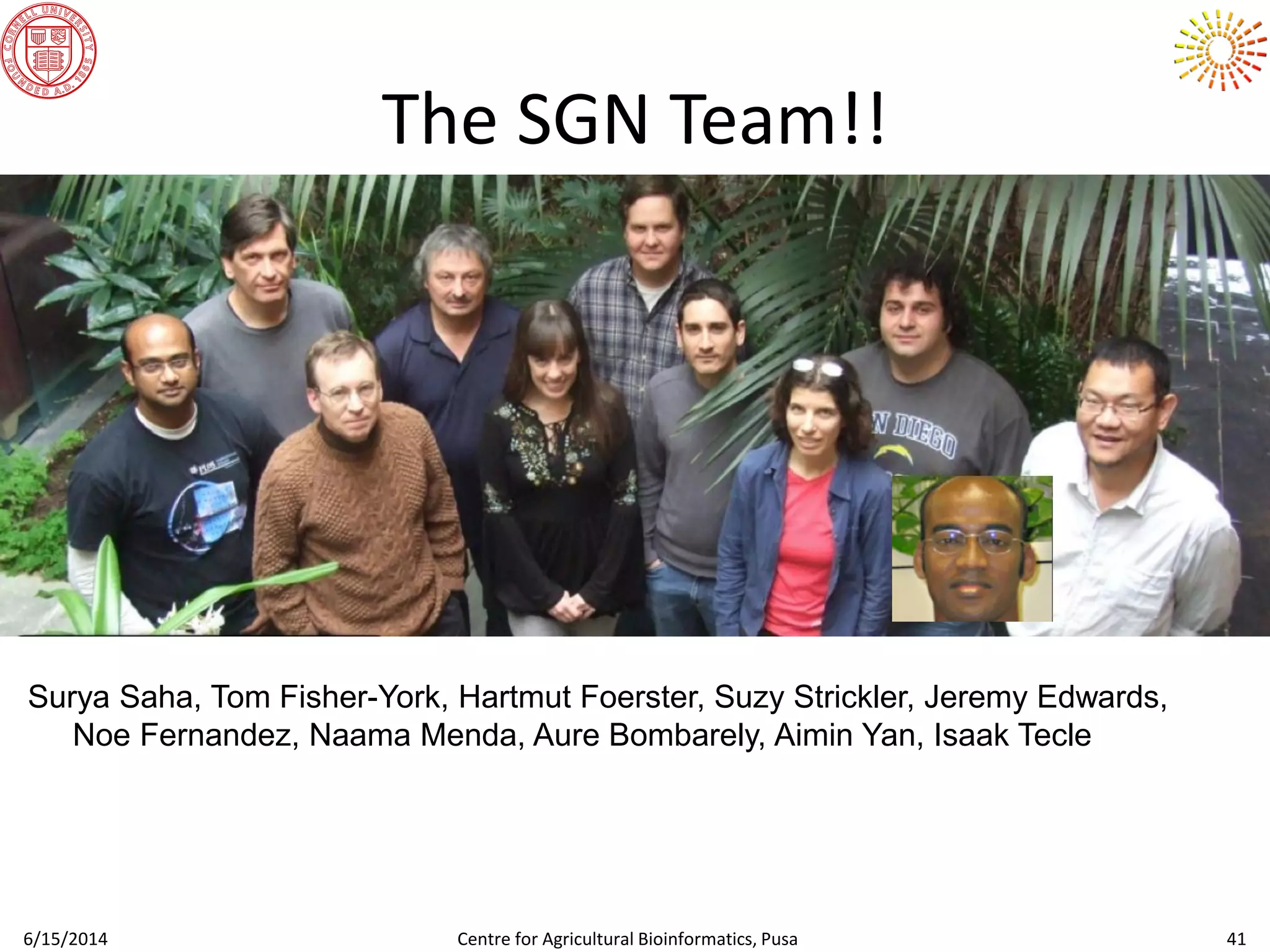 Sequencing, Genome Assembly and the SGN Platform | PPT