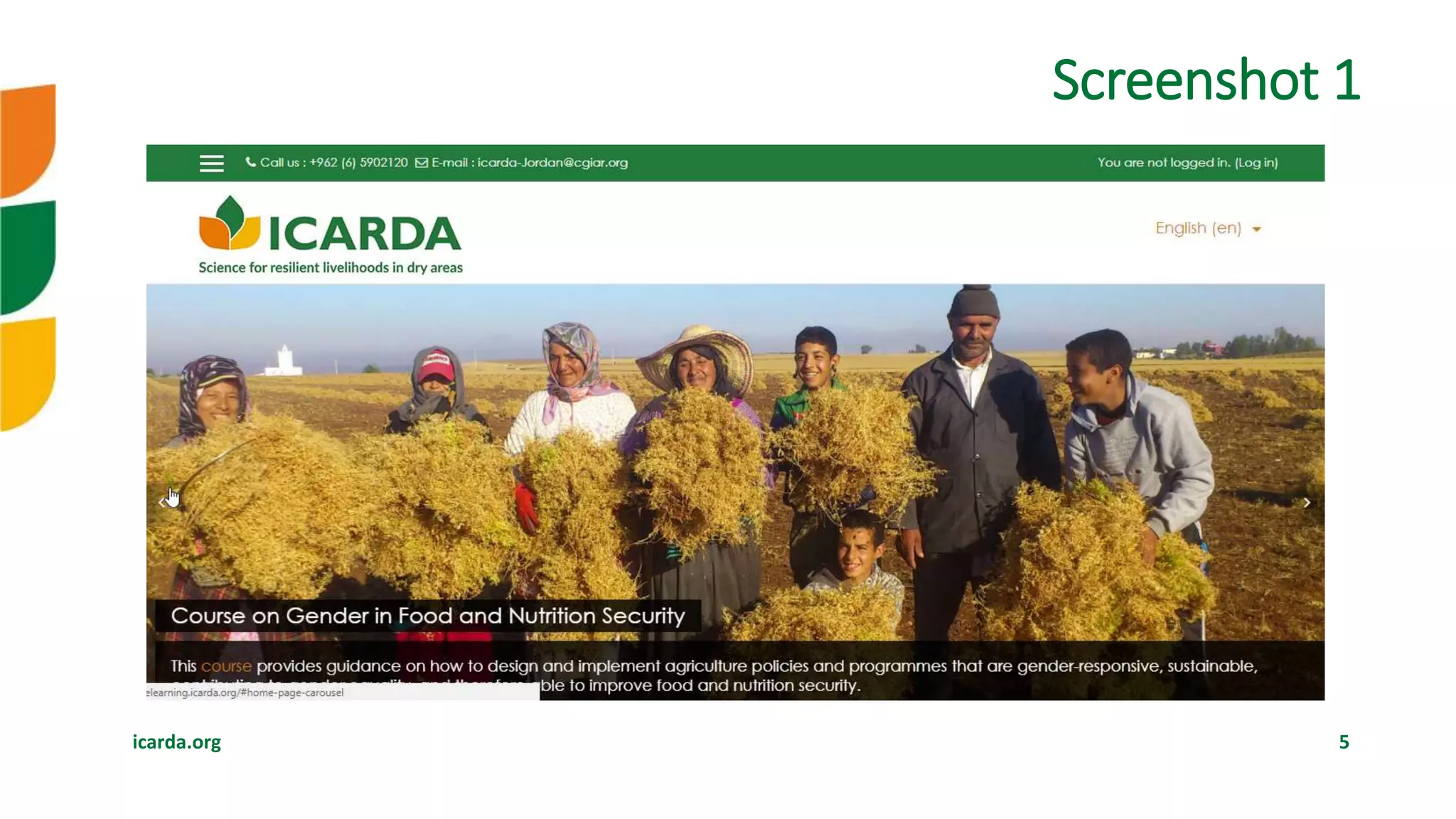 ICARDA E-Learning platform 2018 | PPTX