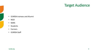 ICARDA E-Learning platform 2018 | PPT