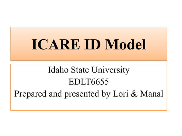 Icare id model ppt | PPTX