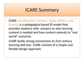 Icare id model ppt | PPTX