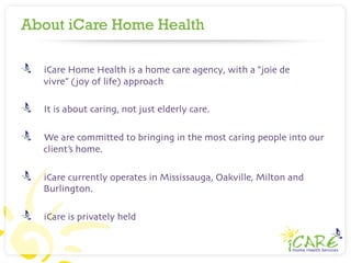 iCare Home Health Services company introduction | PPT