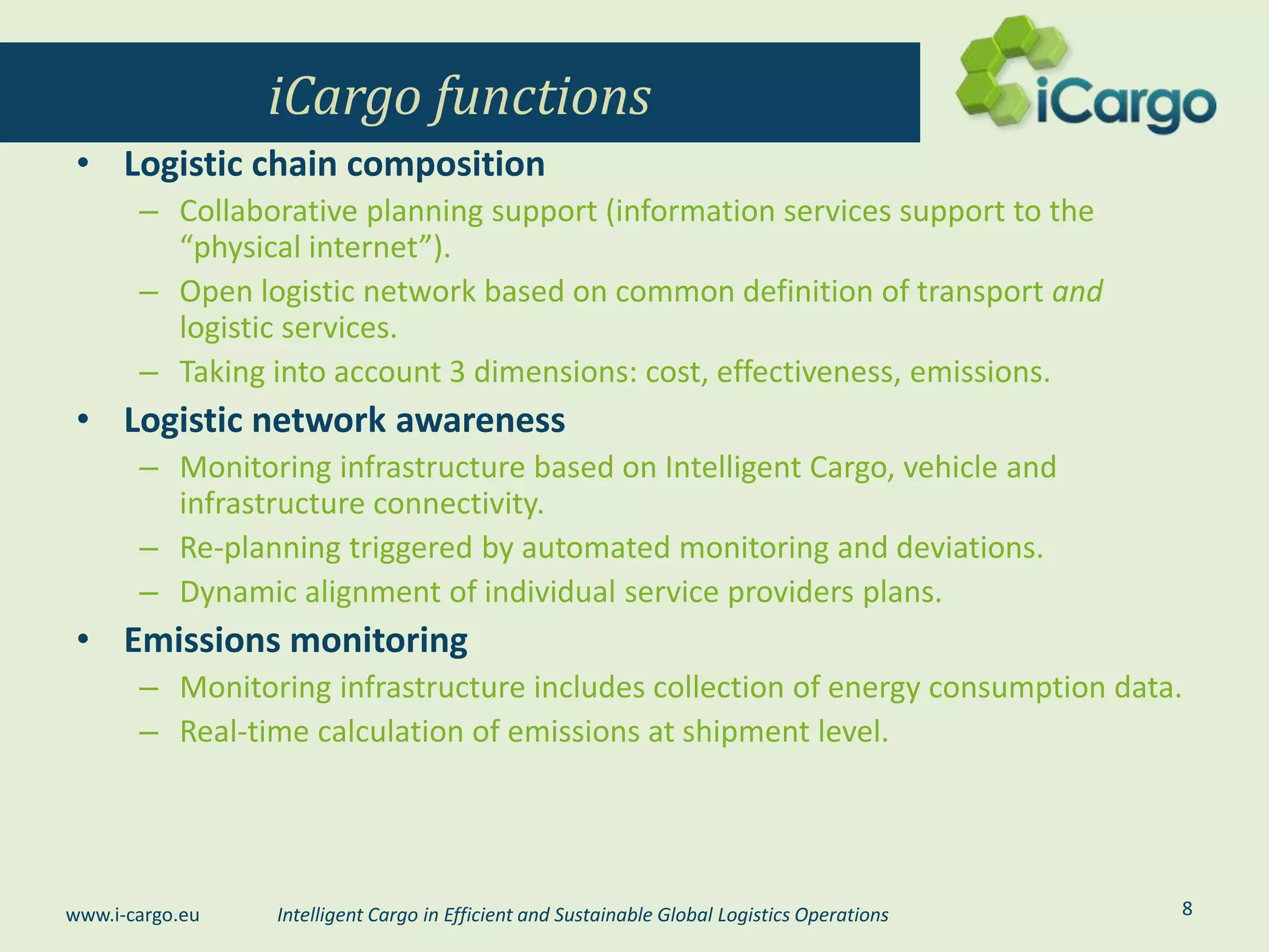iCargo Project: general presentation | PPTX