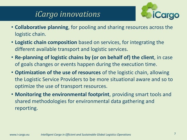 iCargo Project: general presentation | PPT