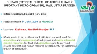 ICAR research centres, Indian Council of Agricultural Research ...