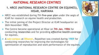 ICAR research centres, Indian Council of Agricultural Research ...