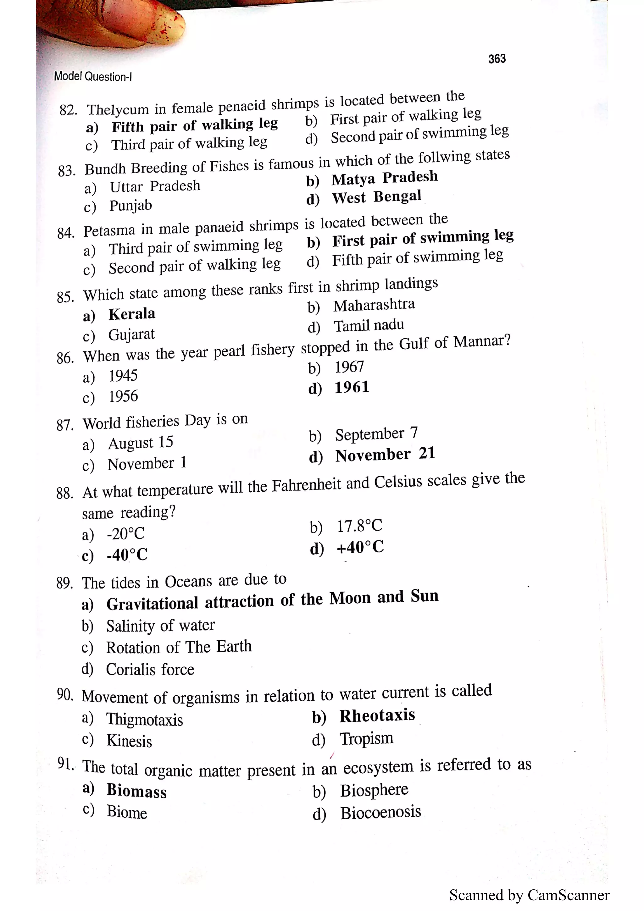 ICAR-JRF MODEL QUESTION PAPER | PDF