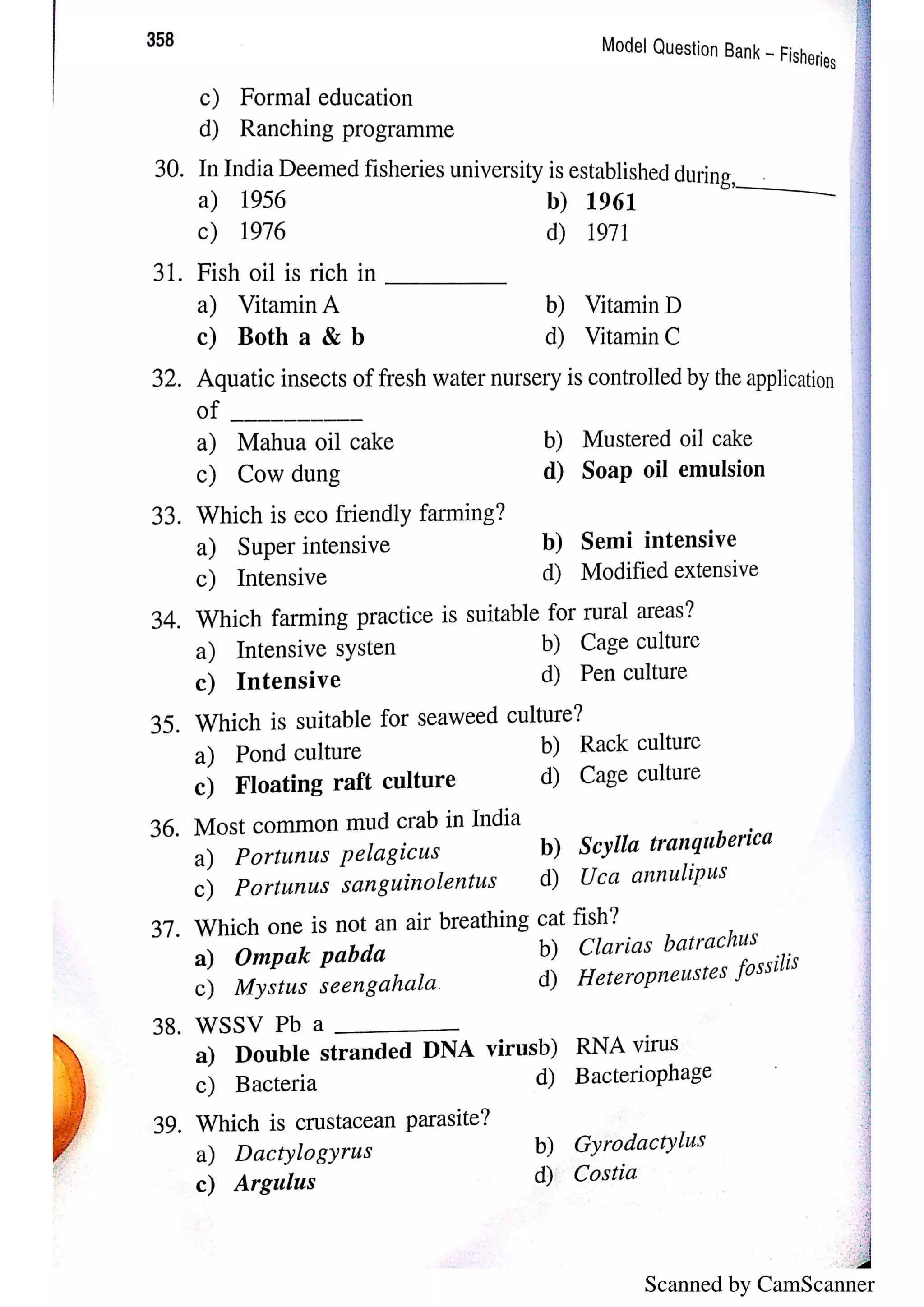 ICAR-JRF EXAMINATION MODEL PAPER | PDF