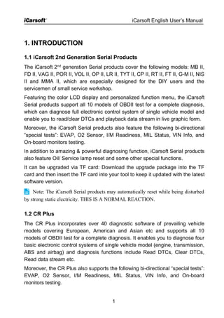 iCarsoft MBII User Manual | PDF