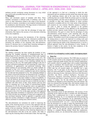Effective Feature Selection for Mining Text Data with Side-Information | PDF | Computing ...