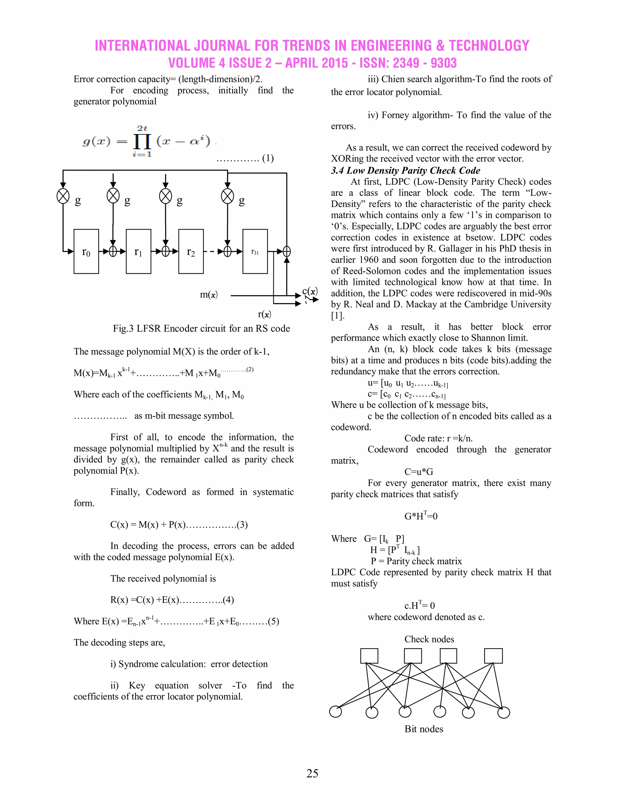 Survey on Error Control Coding Techniques | PDF
