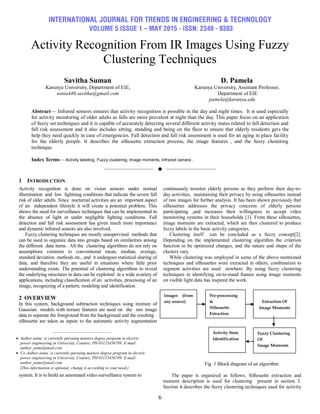 Activity Recognition From IR Images Using Fuzzy Clustering Techniques | PDF