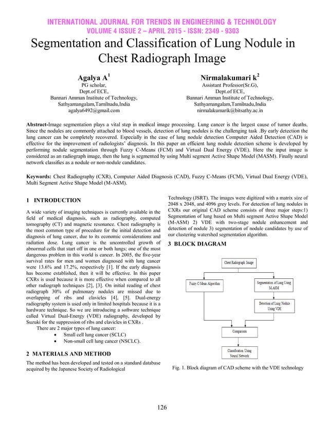 Segmentation and Classification of Lung Nodule in Chest Radiograph ...