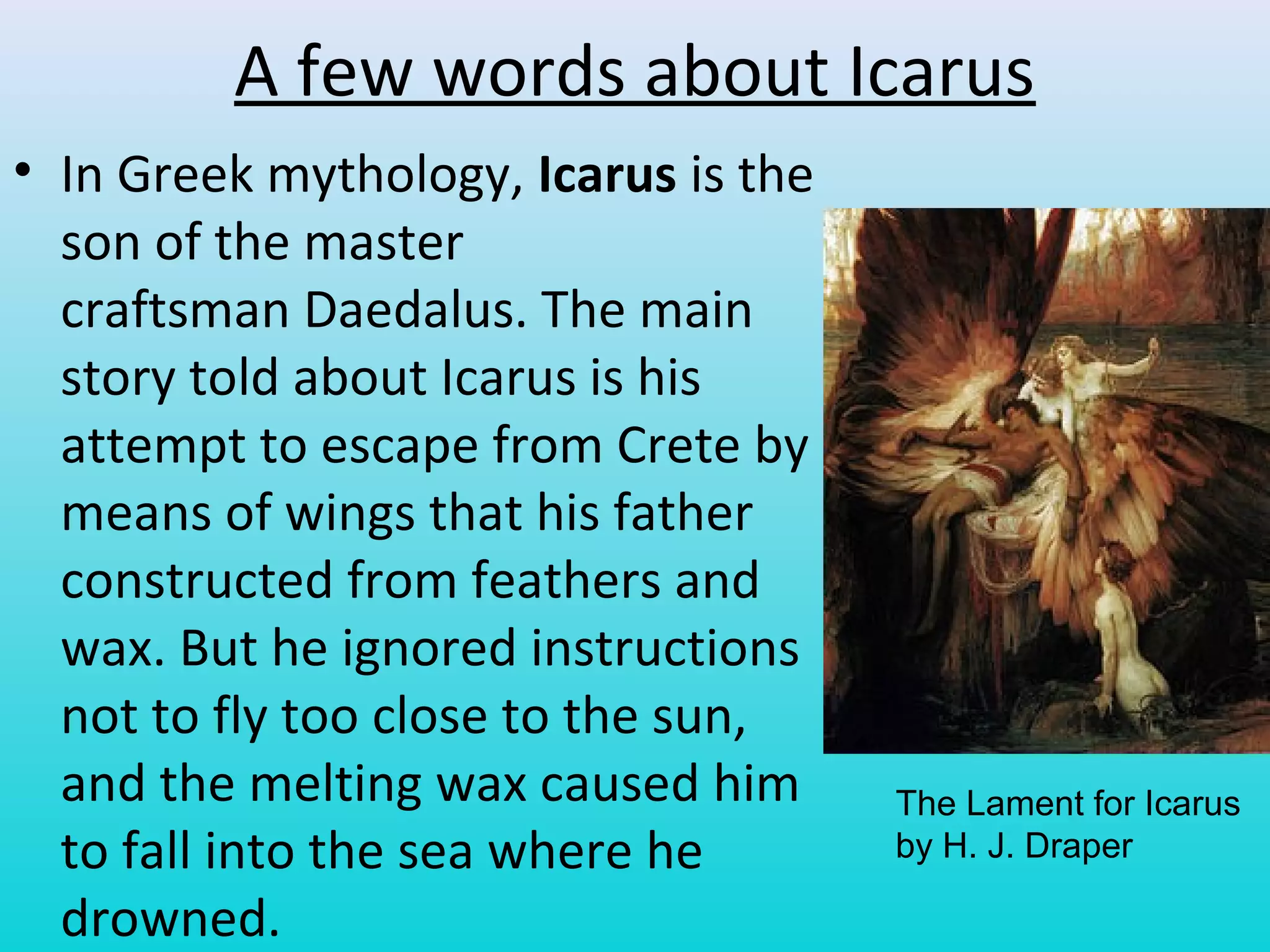 Icarus elpida and georgia | PPT