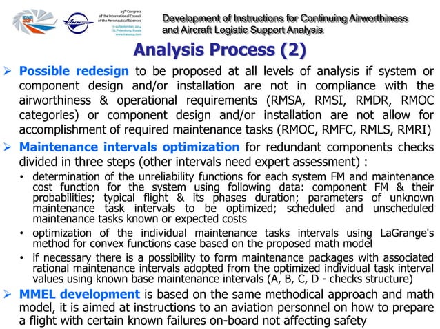 Development of instructions for continuing airworthiness and aircraft ...