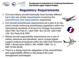 Development of instructions for continuing airworthiness and aircraft ...
