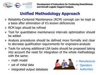 Development of instructions for continuing airworthiness and aircraft ...