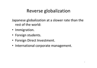 The return of Sakoku: Reverse globalization in Japan | PPT