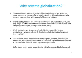The return of Sakoku: Reverse globalization in Japan | PPT