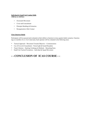 ICAS COURSE - Plan of the Day | PDF | Arms & Ammunition | Sensitive Topics