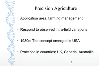 Application of GIS & Remote Sensing Technologies: Precision Agriculture ...