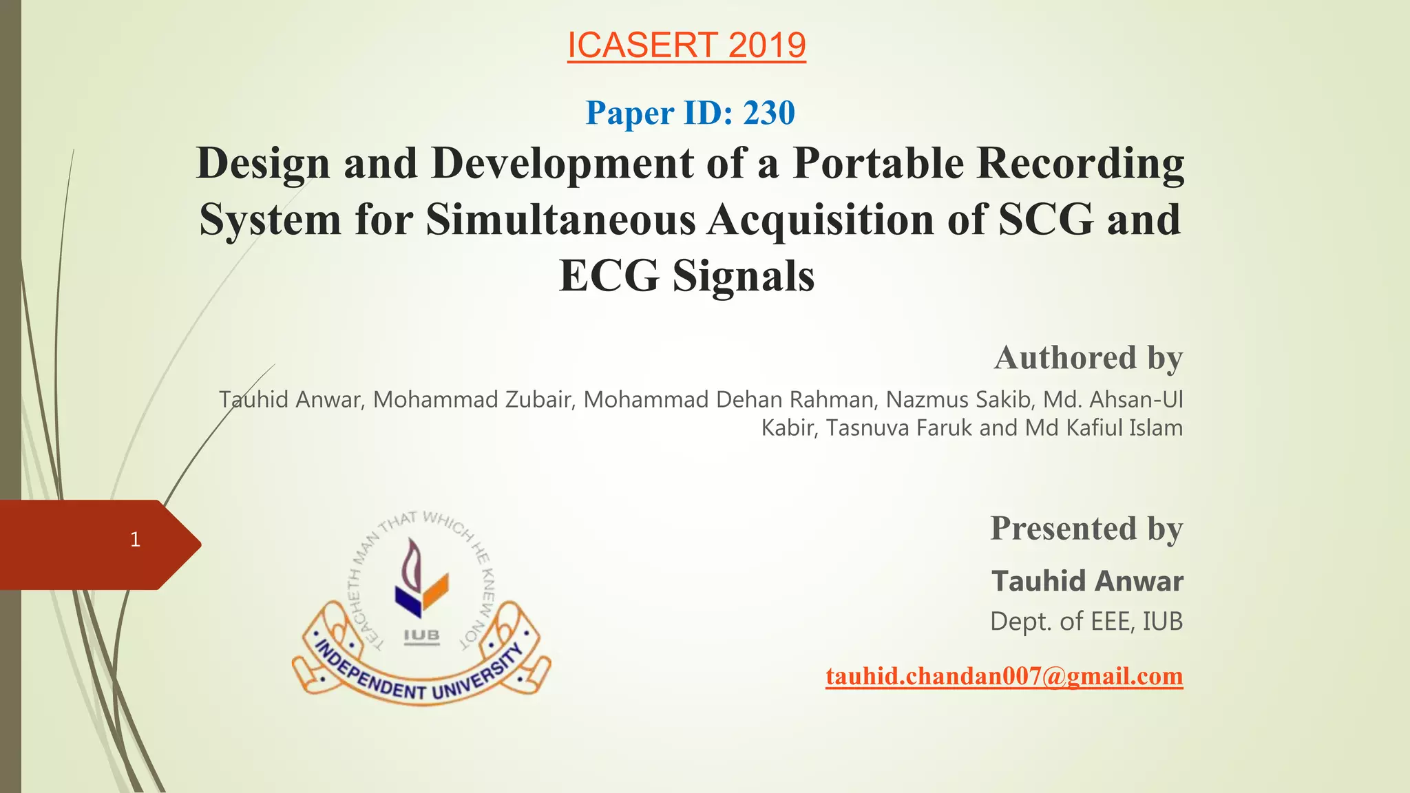 Icasert 2019 pid_230_revised | PPTX